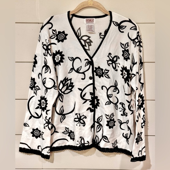 PBJ Sport | Sweaters | New Vintage Pbj Sport Black And White Butterfly ...